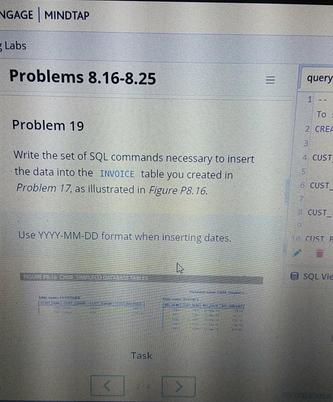 GAGE MINDTAP Labs Problems 8.16-8.25 Create the | Chegg.com