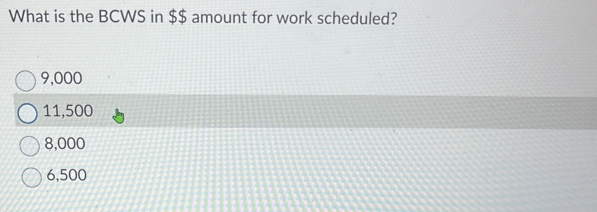 Solved What is the BCWS in $$ amount for work | Chegg.com
