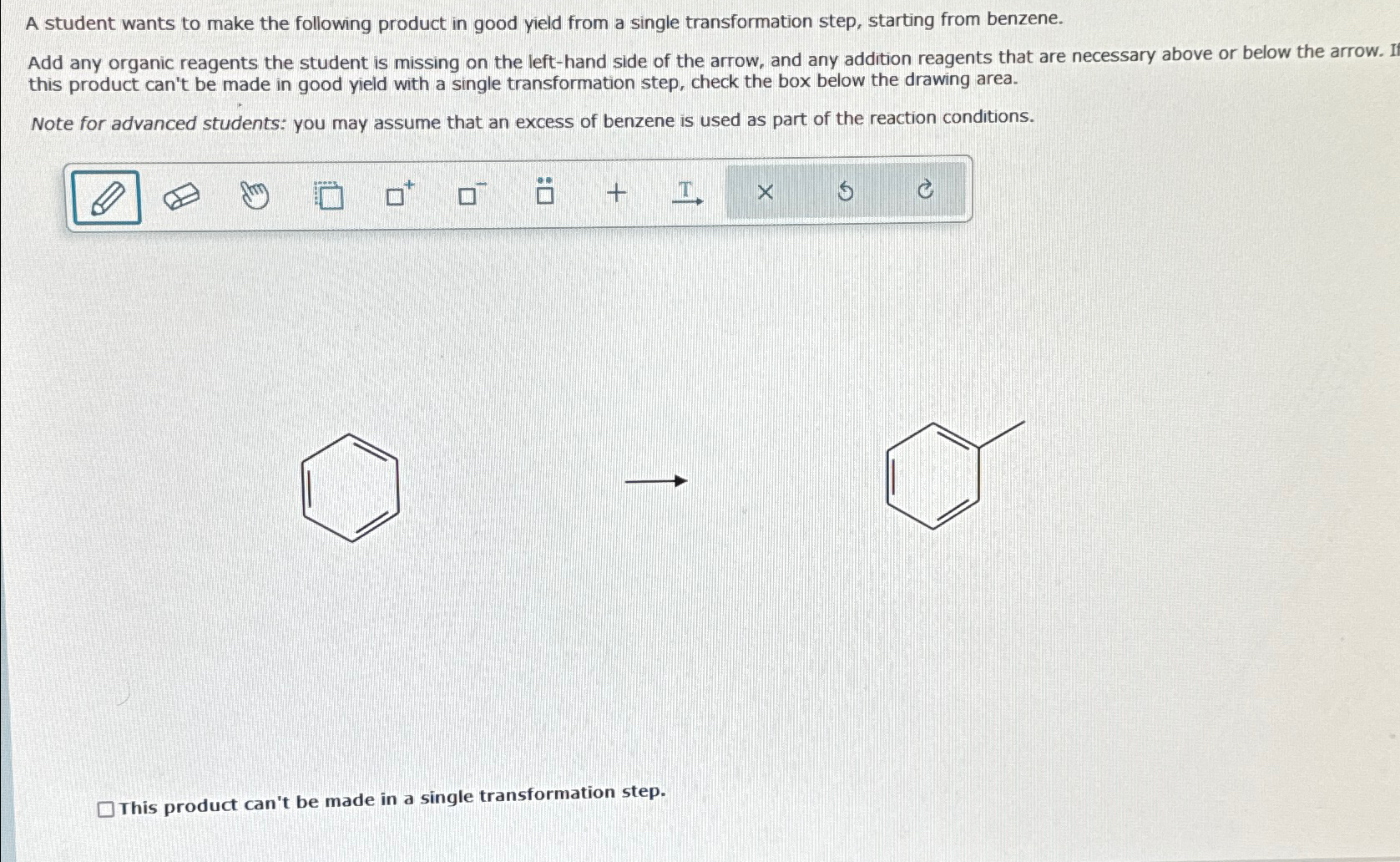 Solved A student wants to make the following product in good | Chegg.com