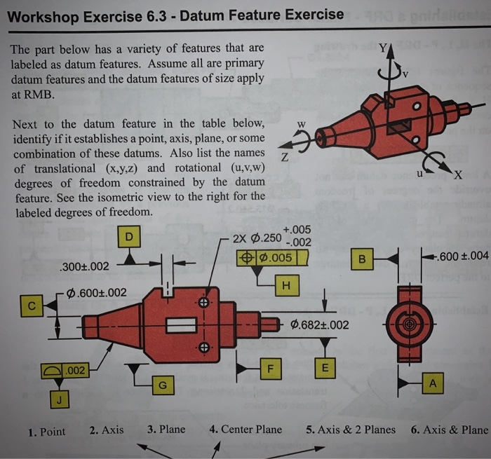 Solved Geo Tol Pro. Ex 6.3 datum feature exerciseThe part | Chegg.com