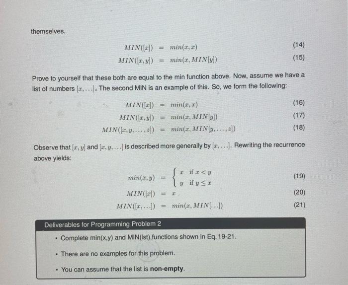 Solved Problem 2: Building Recursion Functions In this | Chegg.com