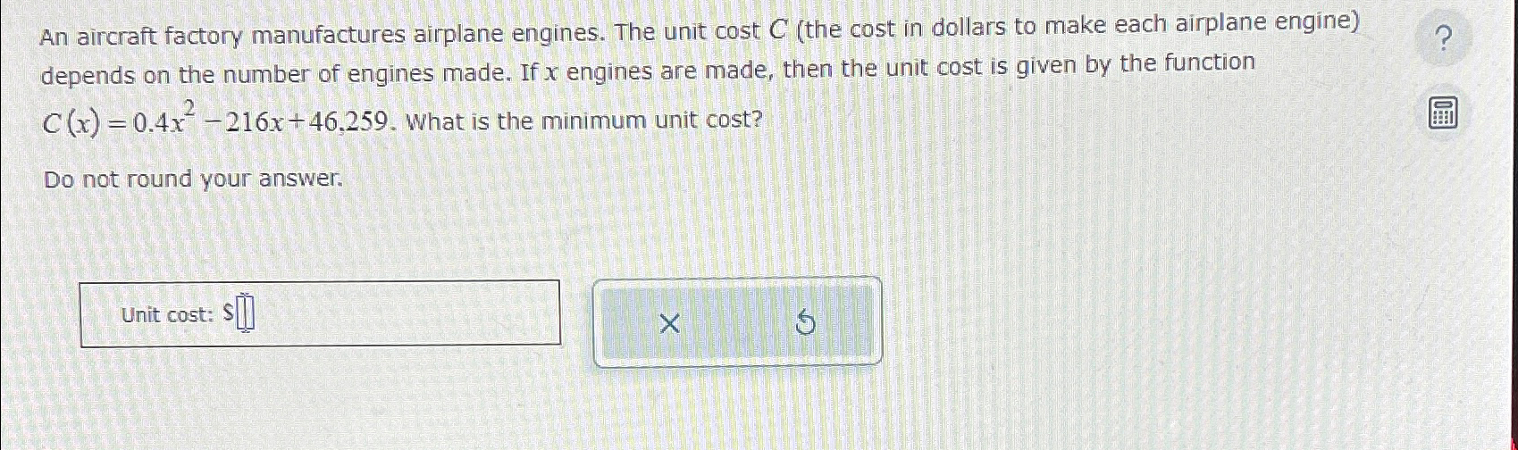 Solved An Aircraft Factory Manufactures Airplane Engines