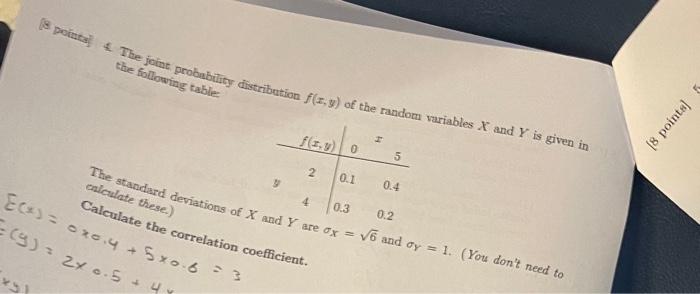 Solved Calculate urese, to. 4 the correlation coefficient. | Chegg.com