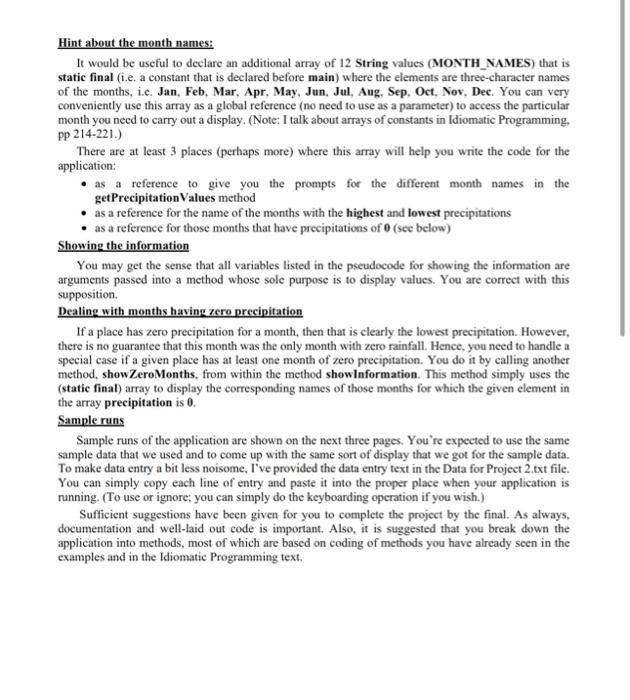 Solved You are to write an application ProcessPrecipitation | Chegg.com