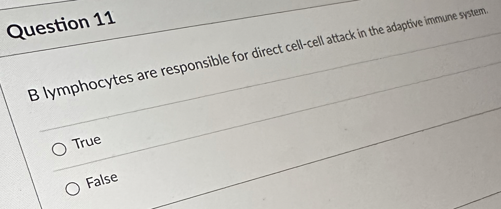 Solved Question 11B lymphocytes are responsible for direct | Chegg.com