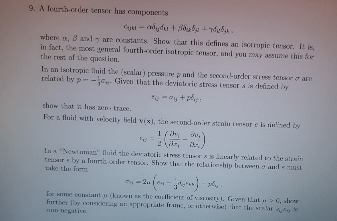 Solved A fourth-order tensor has | Chegg.com