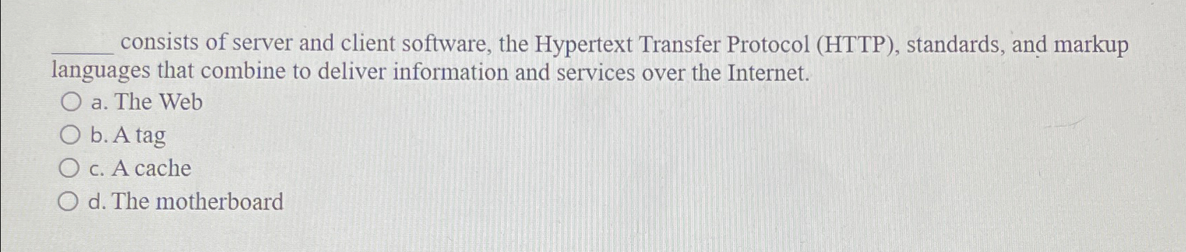 Solved consists of server and client software, the Hypertext | Chegg.com