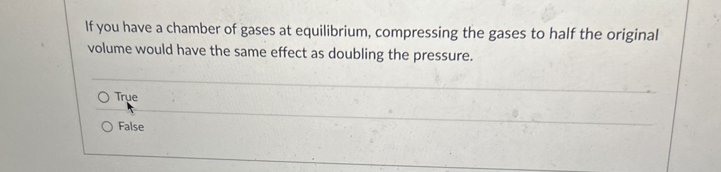 Solved If you have a chamber of gases at equilibrium, | Chegg.com