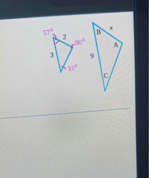 Solved Given a pair of similar triangles, find the missing | Chegg.com
