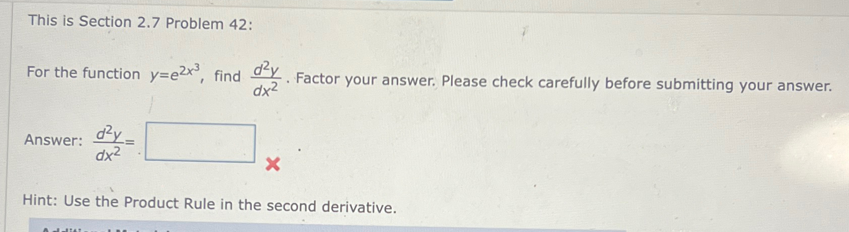 Solved This is Section 2.7 ﻿Problem 42:For the function | Chegg.com