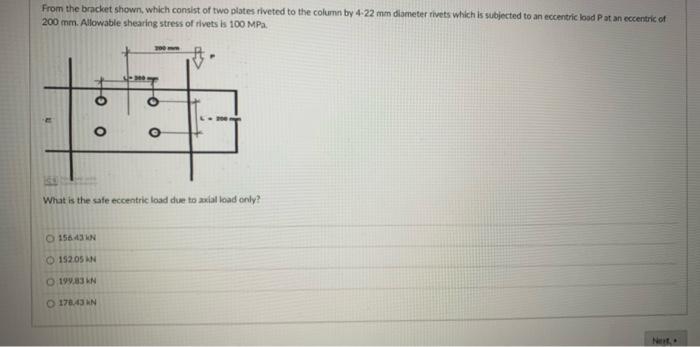 Solved From the bracket shown, which consist of two plates | Chegg.com