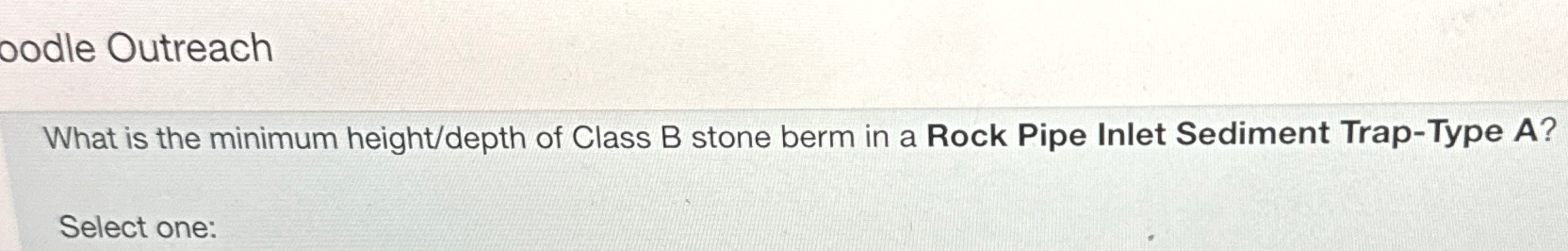 Solved What is the minimum height/depth of Class B stone | Chegg.com