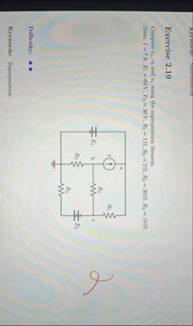 Solved Exercise 2.19Compute va,vb ﻿and vc ﻿using the | Chegg.com