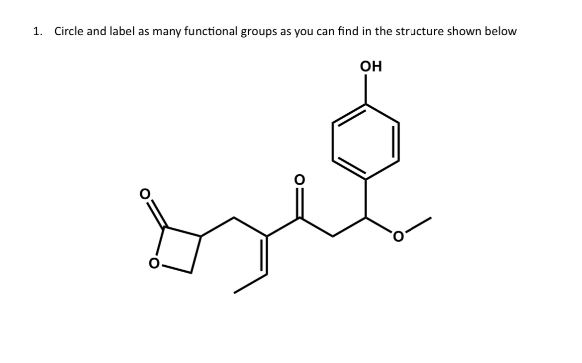 Solved Circle and label as many functional groups as you can | Chegg.com