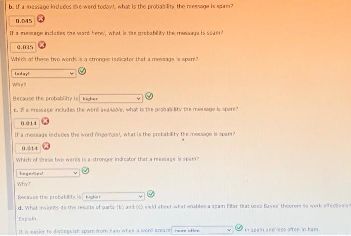 Solved The five most common words appearing in spam emails | Chegg.com