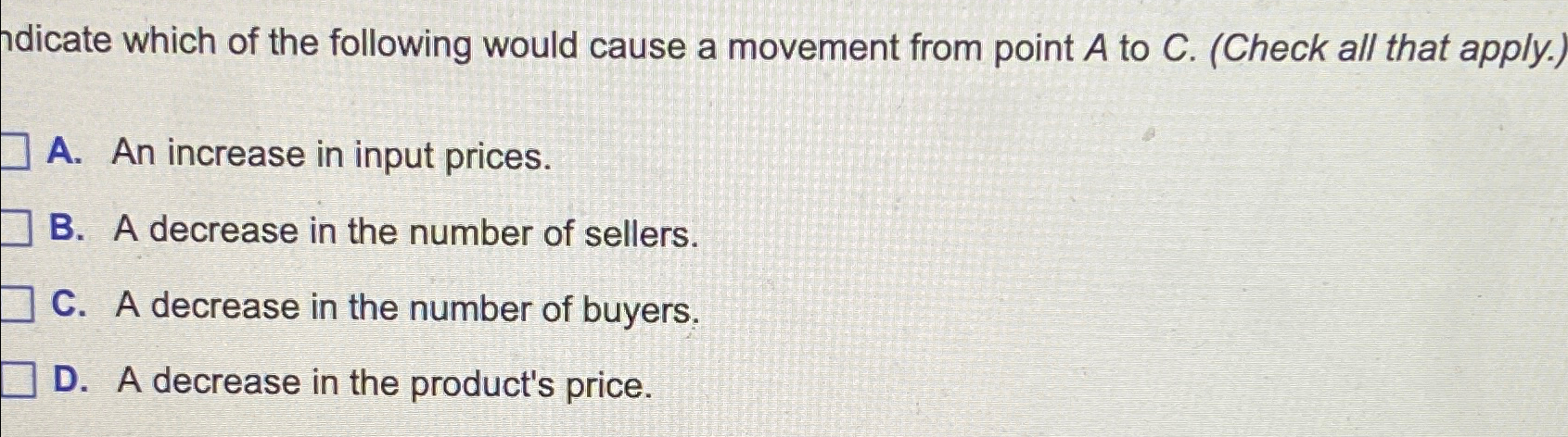 Solved Adicate which of the following would cause a movement | Chegg.com