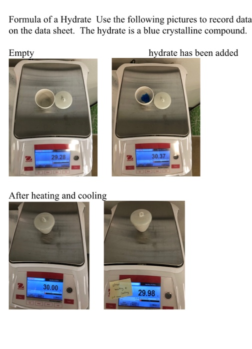 Solved FORMULA OF A HYDRATE INTRODUCTION Most solid | Chegg.com