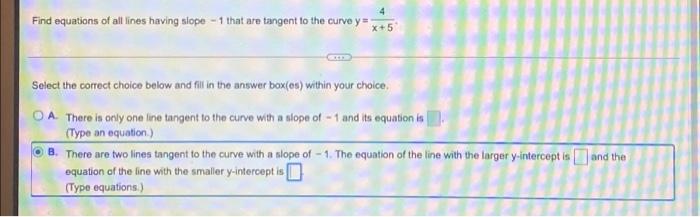 Solved Find equations of all lines having slope - 1 that are | Chegg.com