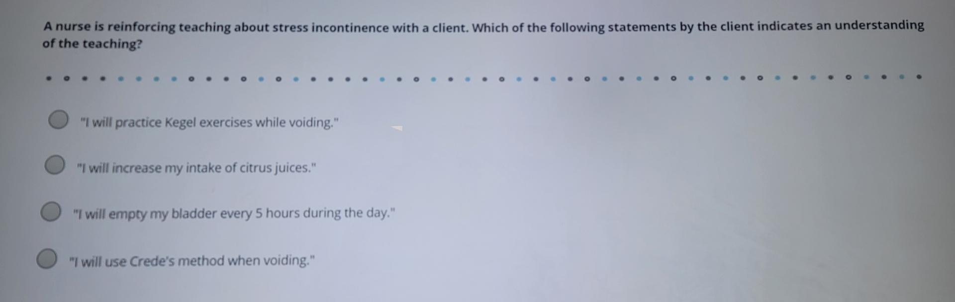 Solved A nurse is reinforcing teaching about stress | Chegg.com