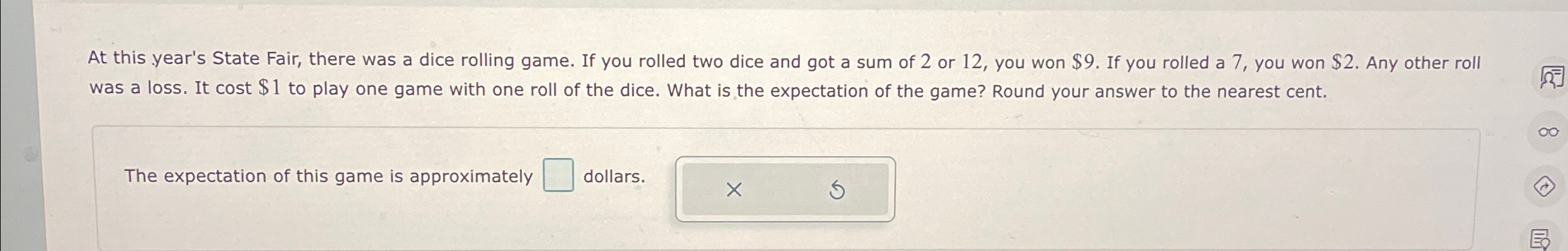 Solved At this year's State Fair, there was a dice rolling | Chegg.com