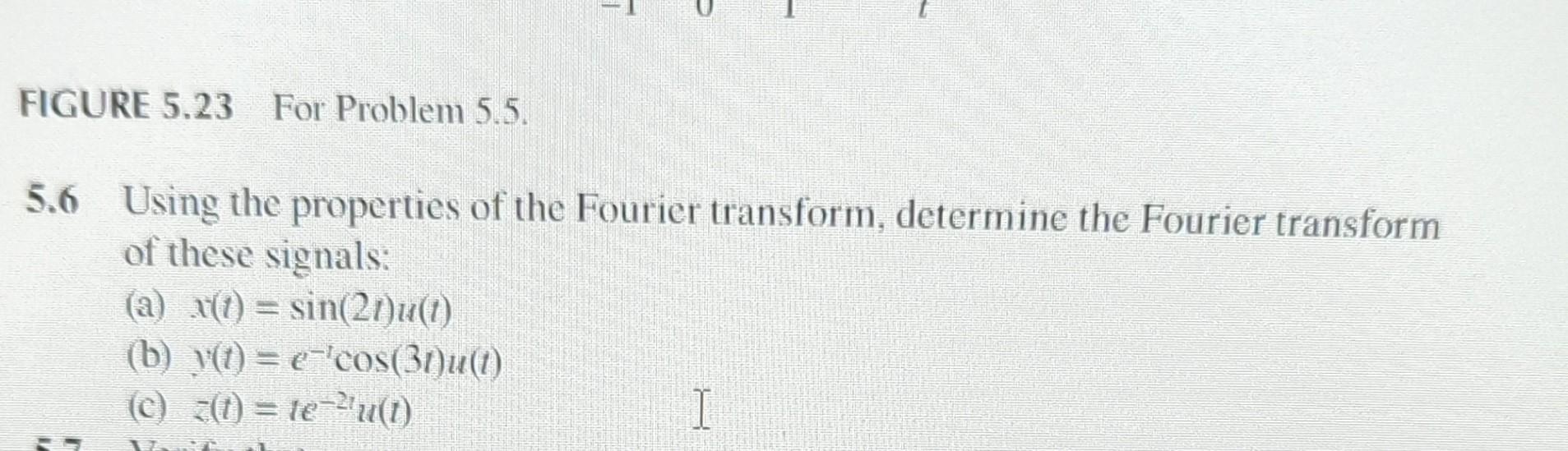 Solved 5.6 Using the properties of the Fourier transform, | Chegg.com