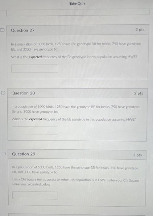 Solved In a popilation of 5000 birds, 1250 have the genotype | Chegg.com