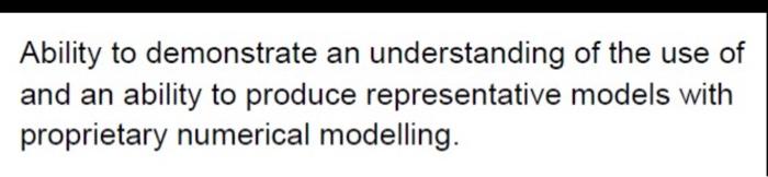 Solved Ability to demonstrate an understanding of the use of | Chegg.com