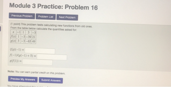 Solved Module 3 Practice: Problem 16 Previous Problem | Chegg.com