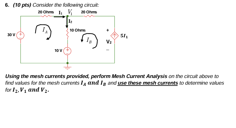 Solved (10 pts) ﻿Consider the following circuit:Using the | Chegg.com