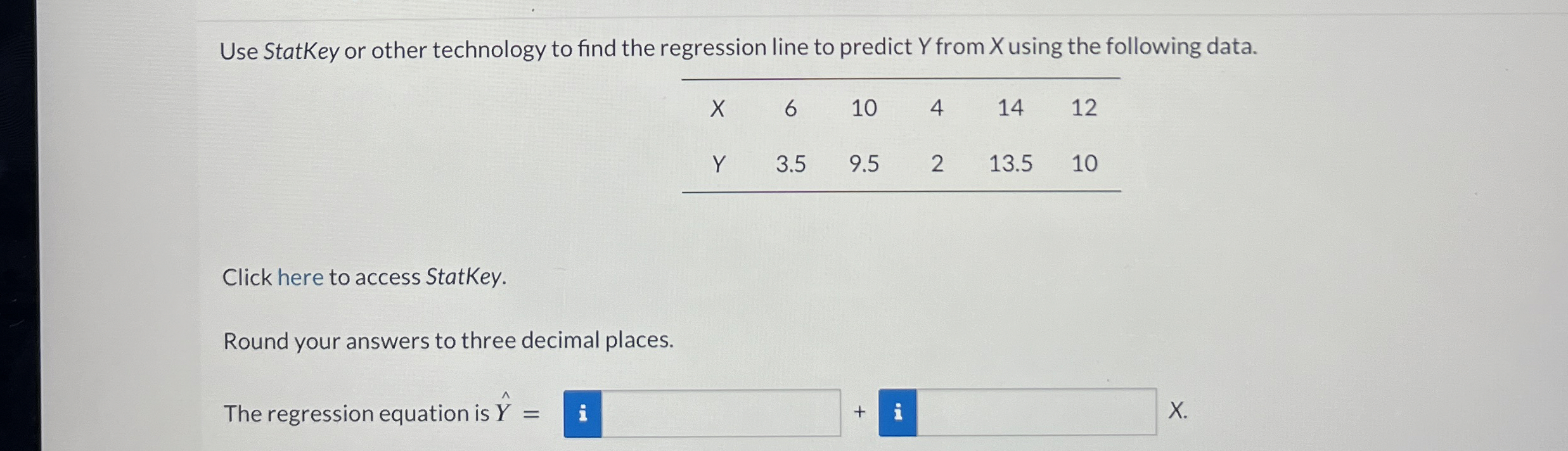 Solved Use StatKey or other technology to find the | Chegg.com