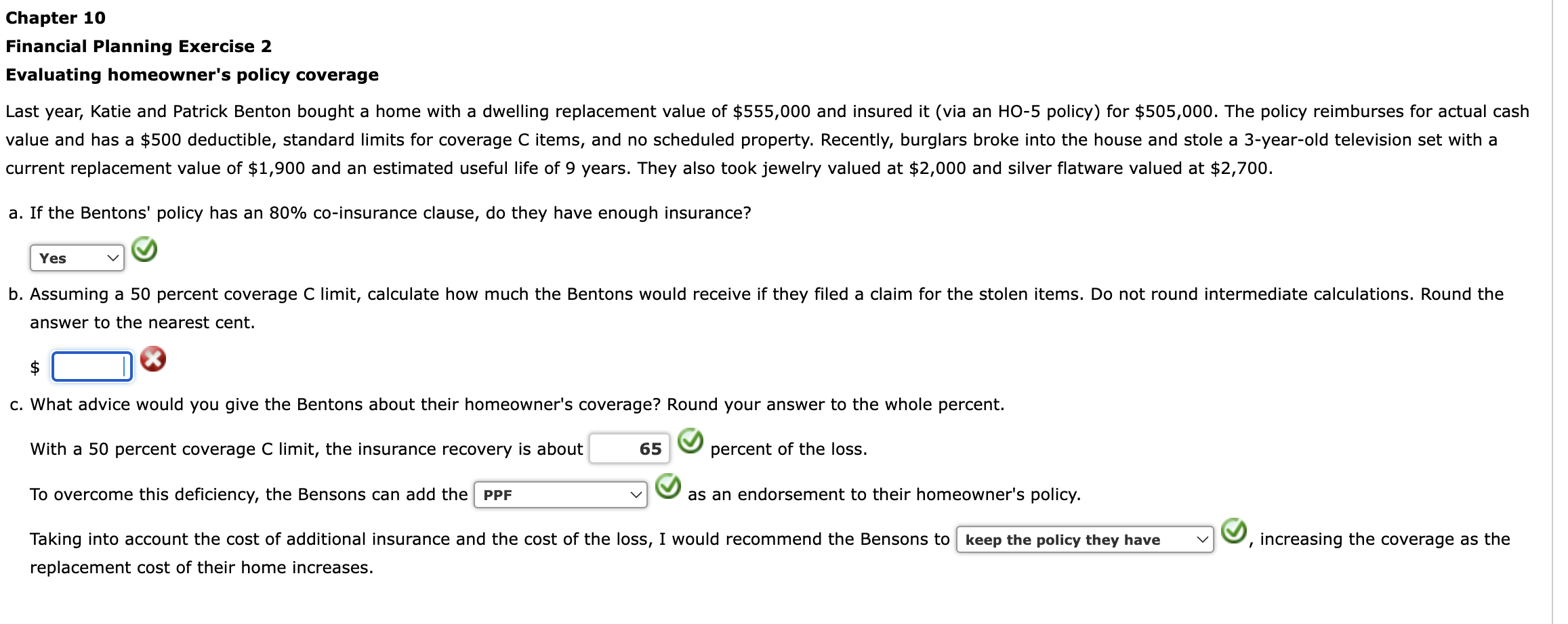 Solved Chapter 10 ﻿Financial Planning Exercise 2 ﻿Evaluating | Chegg.com