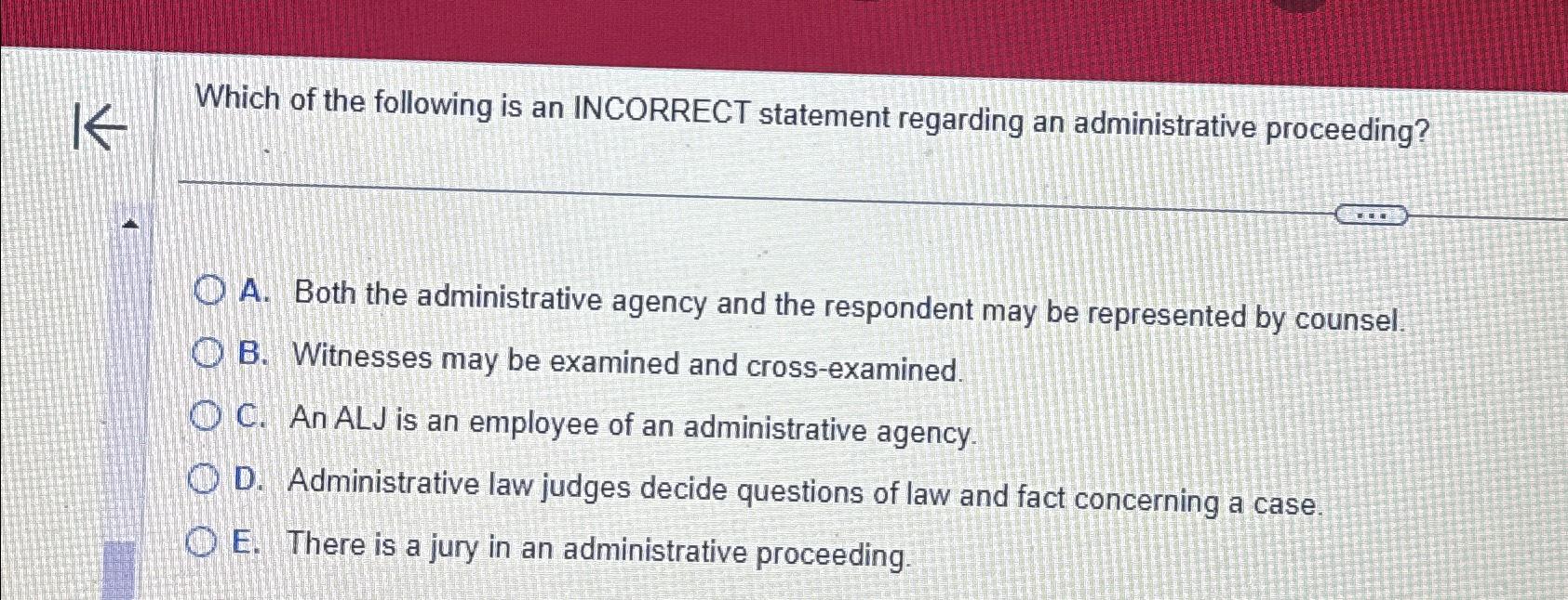 Solved Which of the following is an INCORRECT statement | Chegg.com