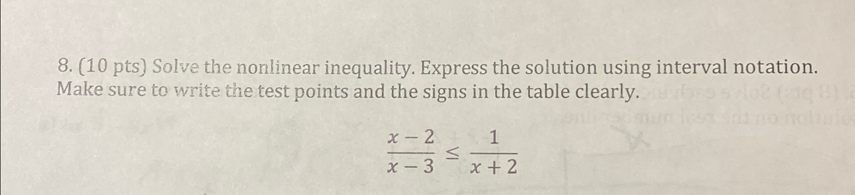 Solved ( ﻿Solve the nonlinear inequality. Express the | Chegg.com