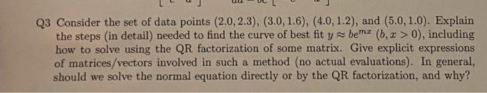 Solved Q3 Consider the set of data points | Chegg.com