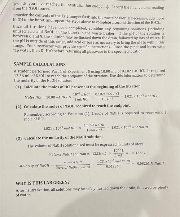 Solved Acid/Base Titration Report Sheet part 1: | Chegg.com