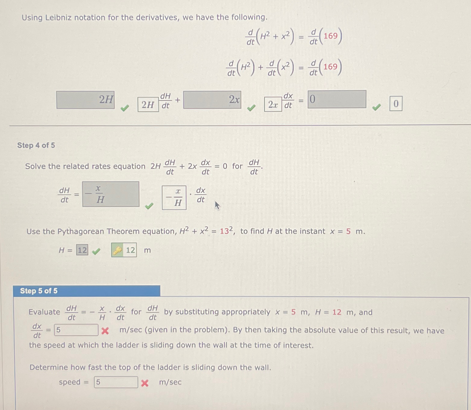 Using Leibniz notation for the derivatives, we have | Chegg.com