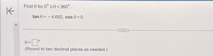 Solved K Find 0 for 0° ≤0 0 0= | Chegg.com