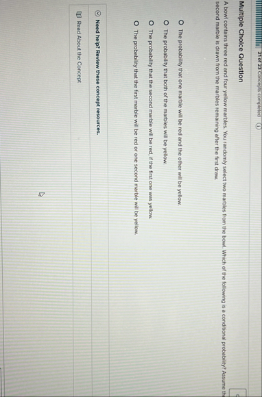 Solved IIIIIIIIIIIIIIIIIIIIII. 21 ﻿of 23 ﻿concepts | Chegg.com