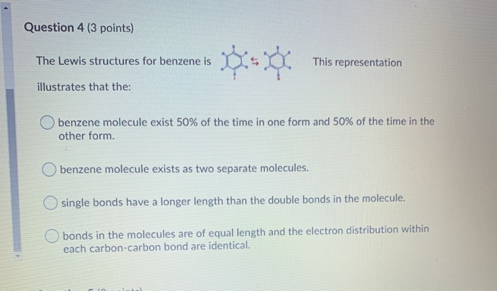 Solved Question 4 (3 points) The Lewis structures for | Chegg.com