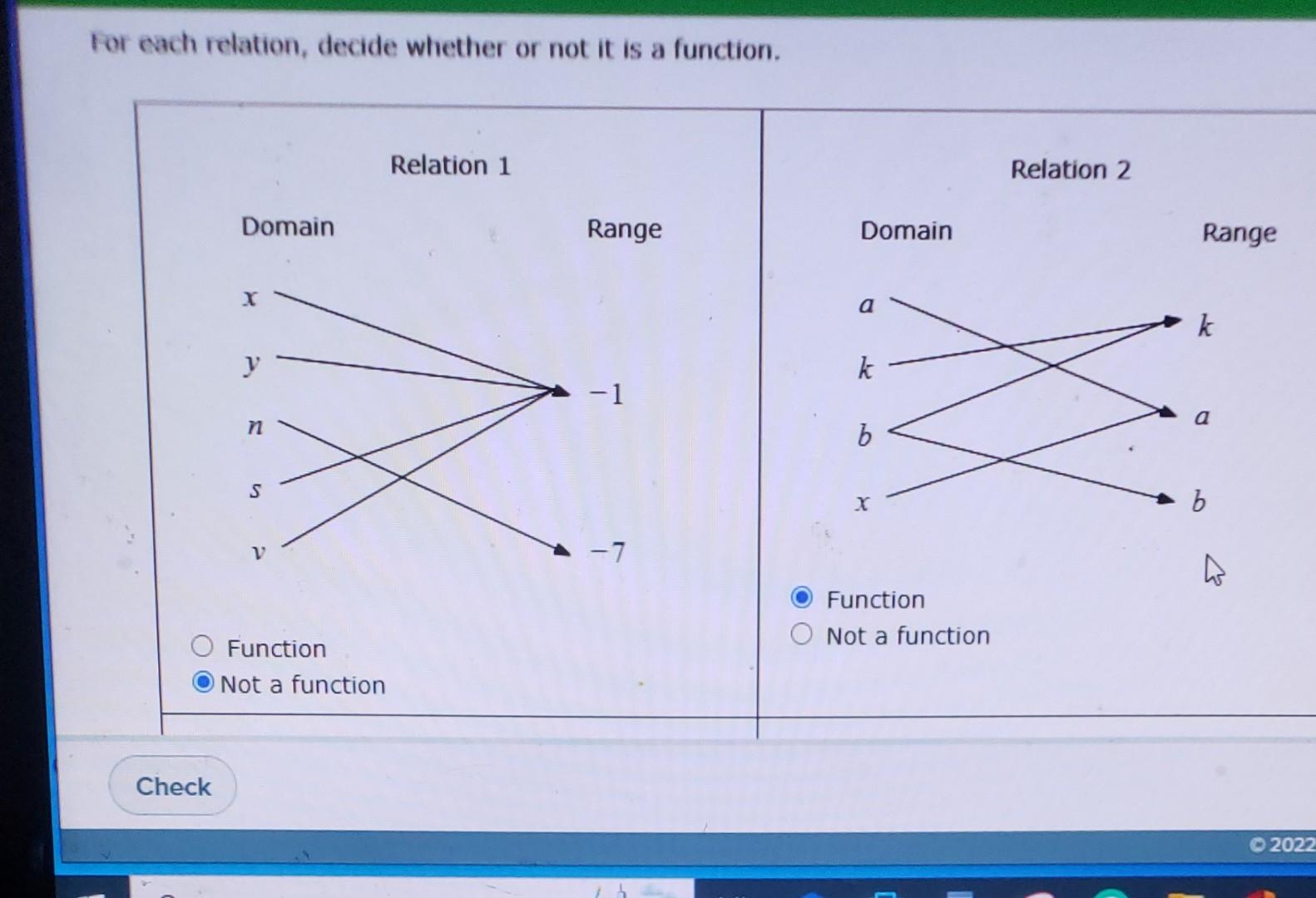 Solved For cach relation, decide whether or not it is a | Chegg.com