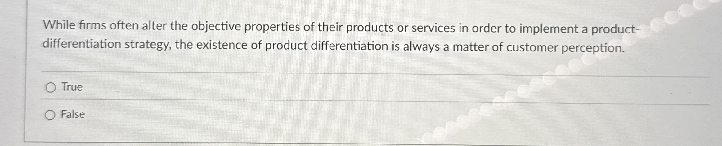 Solved While firms often alter the objective properties of | Chegg.com