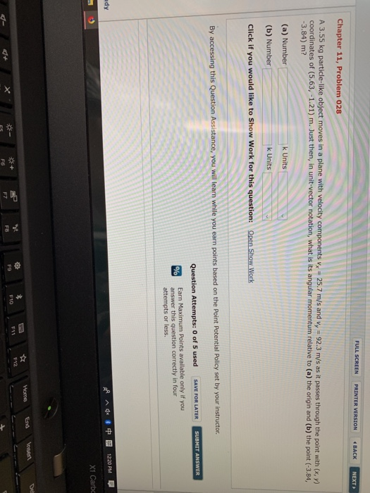 Solved FULL SCREEN PRINTER VERSION BACK NEXT Chapter 11, | Chegg.com