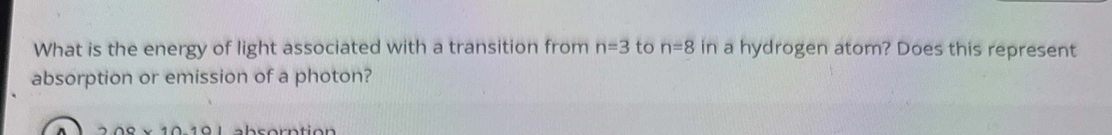 Solved What is the energy of light associated with a | Chegg.com