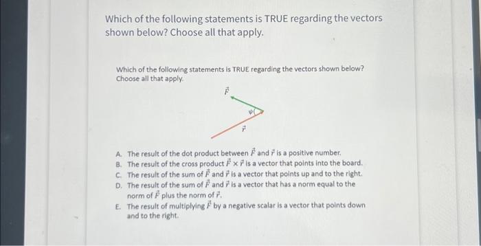 Solved Which of the following statements is TRUE regarding | Chegg.com