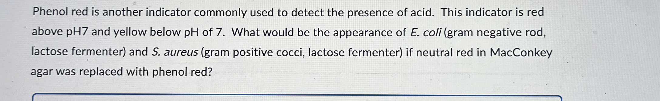 Solved Phenol red is another indicator commonly used to | Chegg.com