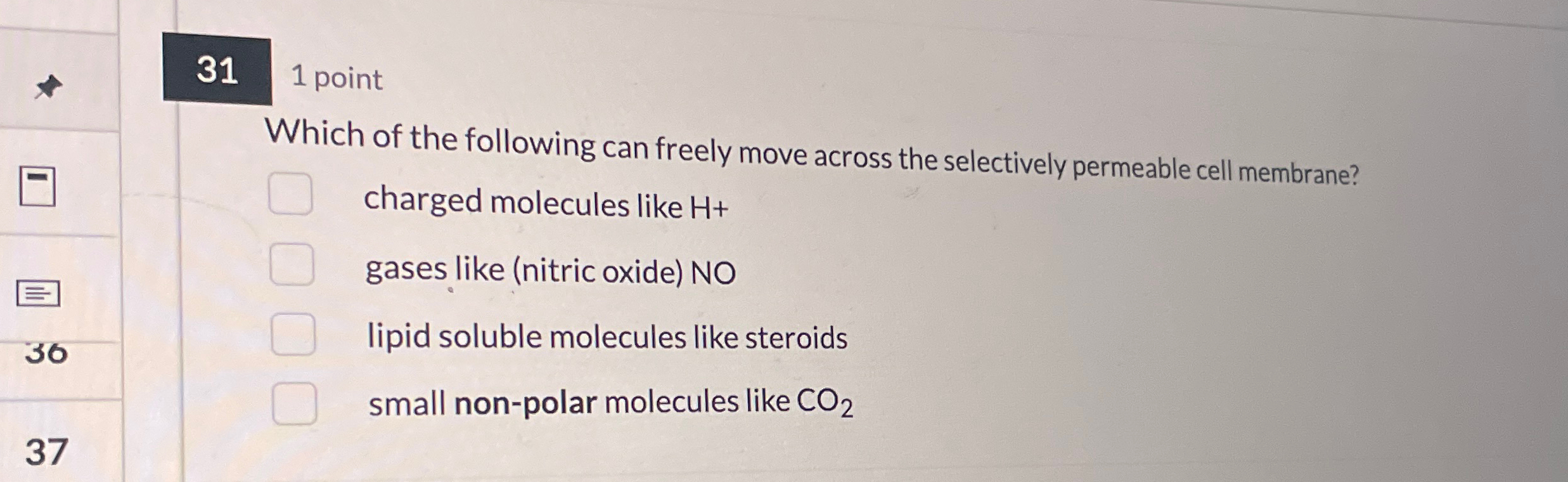 Solved 311 ﻿pointWhich of the following can freely move | Chegg.com