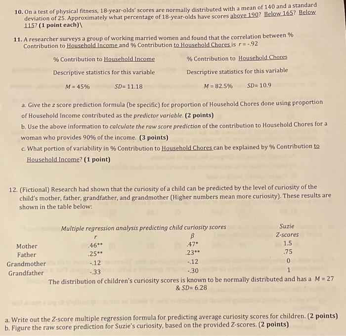 Solved A) predictor variable In prediction with only one | Chegg.com