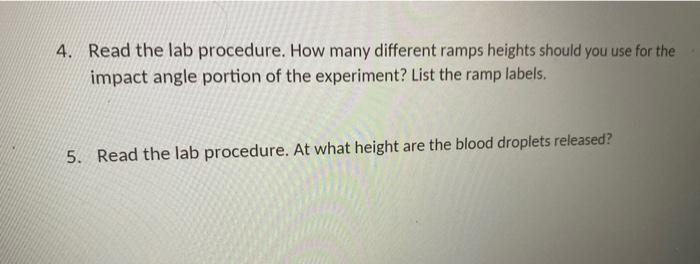 Solved 4. Read the lab procedure. How many different ramps | Chegg.com
