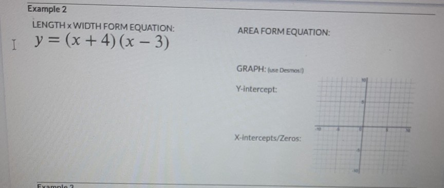 Solved MFM2P: Expanding Quadratic Equations NAME: I Example | Chegg.com