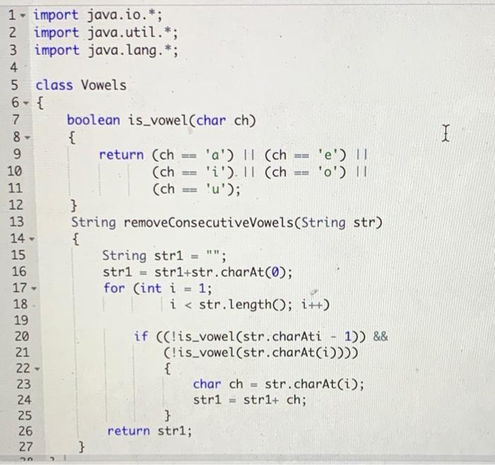 Solved I 1 - import java.io.*; 2 import java.util.* 3 import | Chegg.com